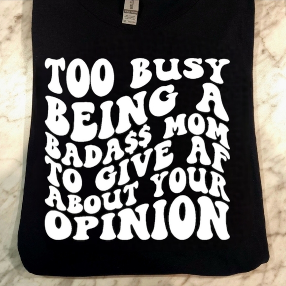 Gildan | Tops | Mom Shirt Retro Too Busy To Give Af About Your Option ...
